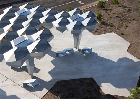 höweler yoon creates folded metal canopy for phoenix park