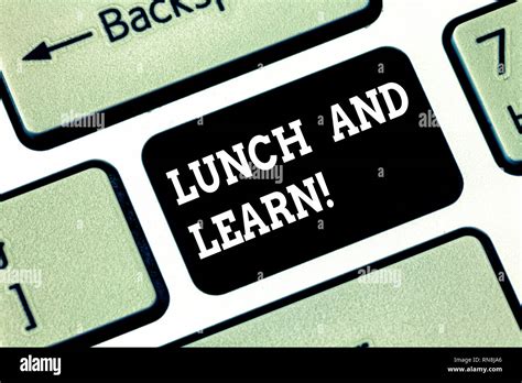 Handwriting Text Writing Lunch And Learn Concept Meaning Have Meal And Study Motivation For