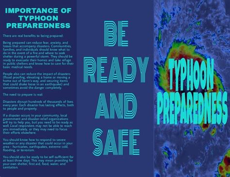 Typhoon Brochure Disasters Preparedness Preparation