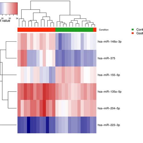 Heat Map Diagram Of A Two Way Hierarchical Clustering Analysis
