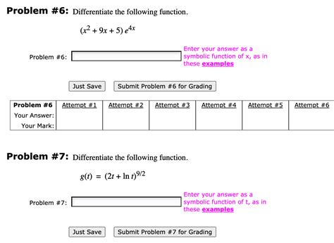 Solved Problem Differentiate The Following Function X Chegg