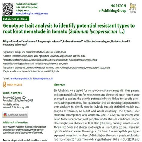 Thripthi Krishna Mohan On Linkedin Genotype Trait Analysis To Identify Potential Resistant