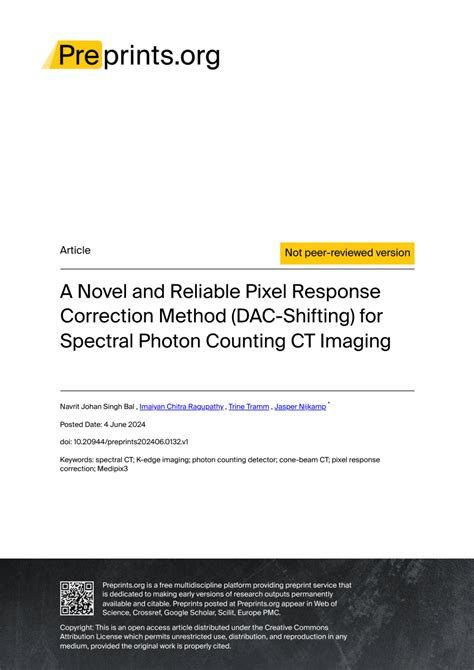 Pdf A Novel And Reliable Pixel Response Correction Method Dac