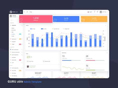 guru able angular 10 admin template by codedthemes on dribbble