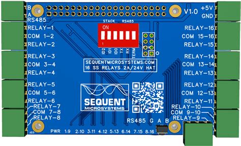 Solid State Relays 2a24v 8 Layer Stackable Hat For Raspberry Pi Sequent Microsystems