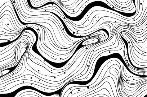 Premium Photo A Monochrome Abstract Illustration With Wavy Lines
