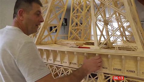Eiffel Tower Made With Matchsticks For Guinness World Records Pepph