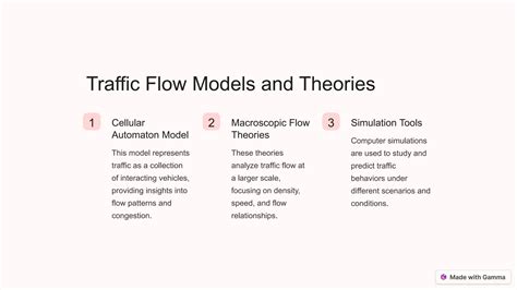 Introduction To Traffic Flow Theory Modelling Pptx