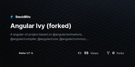 angular ivy forked stackblitz