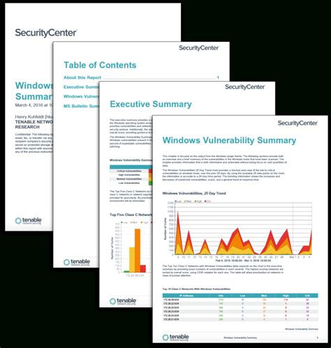 Windows Vulnerability Summary Report Sc Report Template In Nessus