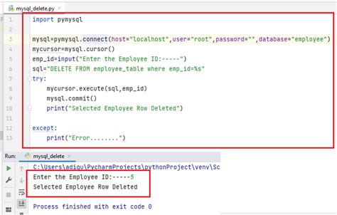 Python Mysql Delete Query Important Concept