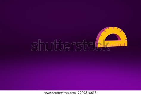 Orange Protractor Grid Measuring Degrees Icon Stock Illustration Shutterstock
