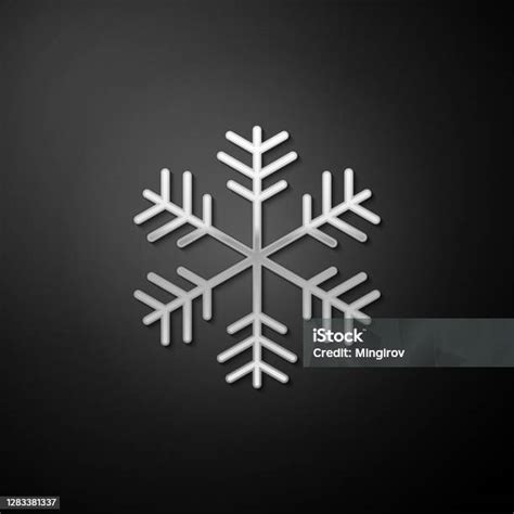 검은 색 배경에 격리 실버 눈송이 아이콘 긴 그림자 스타일 벡터 0명에 대한 스톡 벡터 아트 및 기타 이미지 0명 12월 1월 Istock
