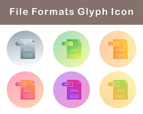 File Formats Vector Icon Set 21518815 Vector Art At Vecteezy