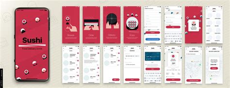 Premium Vector Mobile App Design Ui Ux Gui Mockups Set Enter Login And Password And A Screen