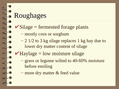 General Livestock Feeding Classes Of Feeds Classifications Classes