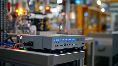 Programmable Logic Controller Monitoring Production Line In Factory Stock Video Video Of
