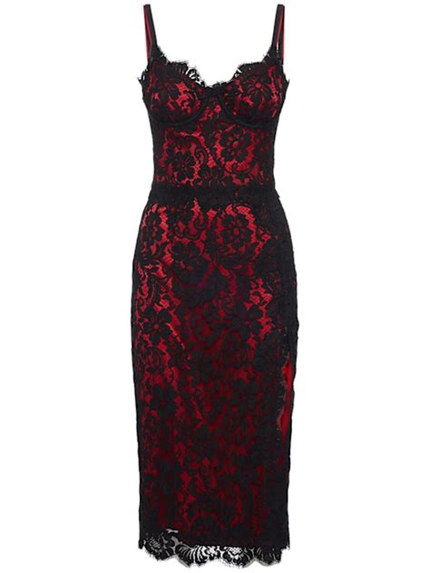 Lace Midi Slip Dress Dolceandgabbana Women Luisaviaroma