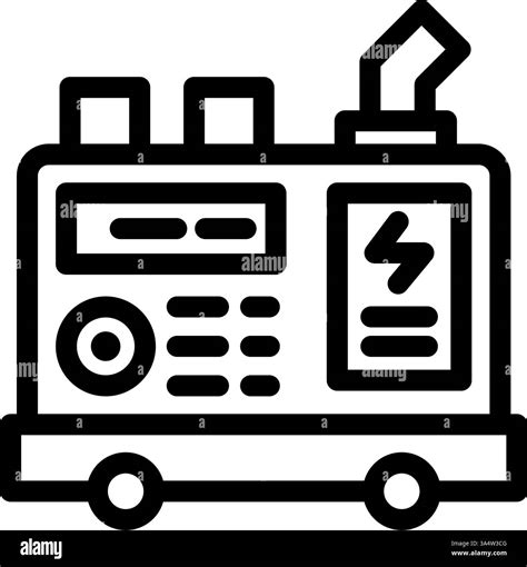 Icon Line Portable Generator Diesel Engine Power Source Renewable Energy Ecology And Energy