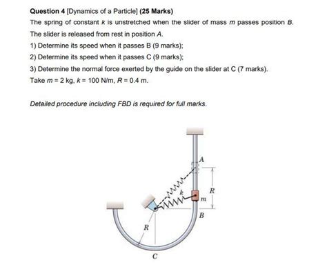 Solved Question Dynamics Of A Particle Marks The Chegg