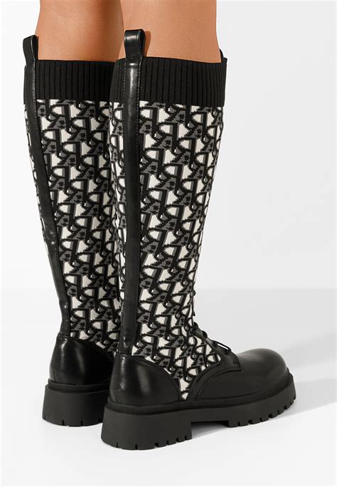 Bocanci Inalti Dama Negri Caberra V2 Zapatos