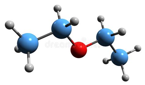 3d Image Of Diethyl Ether Skeletal Formula Stock Illustration Illustration Of Odour Oils