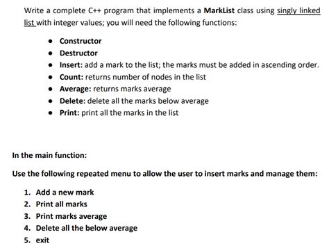 Solved Write A Complete C Program That Implements A