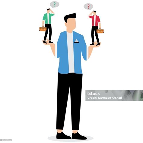 자기 개선을 위한 질문 과정 개인 개발 문제 해결 또는 검토 및 평가 개념 호기심 많은 사업가 큰 물음표로 스스로에게 답을 묻는 질문 개발에 대한 스톡 벡터 아트 및 기타