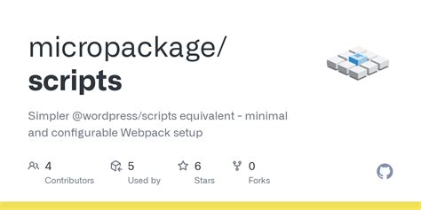 Github Micropackage Scripts Simpler Wordpress Scripts Equivalent Minimal And Configurable
