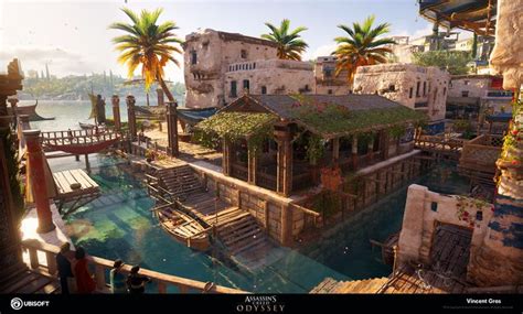 Artstation Assassins Creed Odyssey Mykonos Island Vincent Gros
