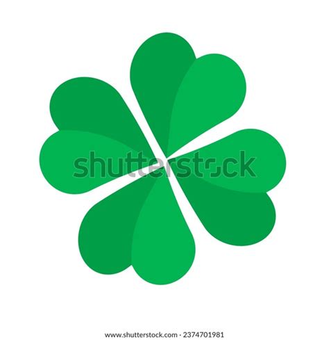 Fourleaf Clover Icon Good Luck Symbol Stock Vector Royalty Free