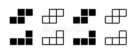 Tetris Shape Vector Illustration Seamless Pattern Design Template Editorial Photo