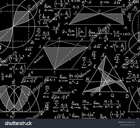 Math Educational Vector Seamless Pattern Handwritten Stock Vector Royalty Free 2240931221