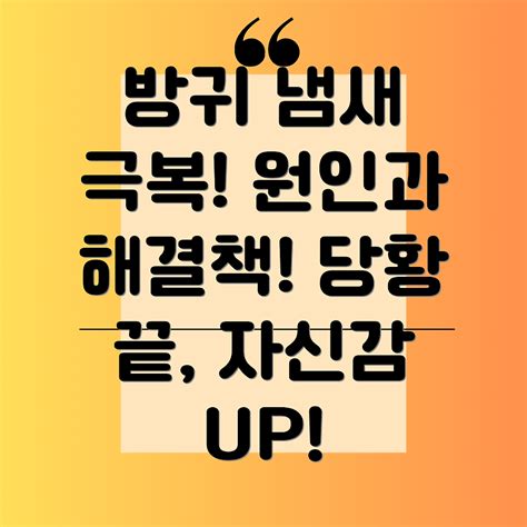 지독한 방귀 냄새의 원인과 해결 방법 당황스러운 순간을 극복하는 완벽 가이드