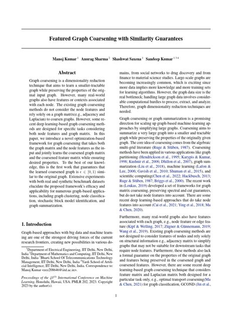 Featured Graph Coarsening With Similarity Guarantees Pdf