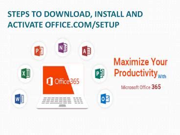 Ppt How To Download Install And Activate Office Product Key On Windows Office Com Setup