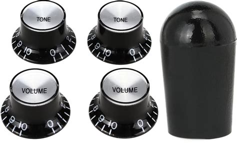 Gibson Accessories Top Hat Knobs With Inserts 4 Pack Black Reverb