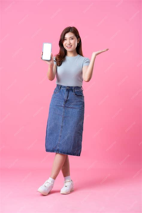Premium Photo Image Of Asian Girl Posing On Pink Background