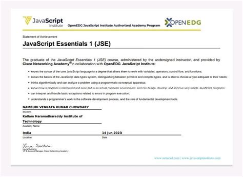 Namburi Venkata Kumar Chowdary On Linkedin I Have Successfully Completed And Achieved The Java