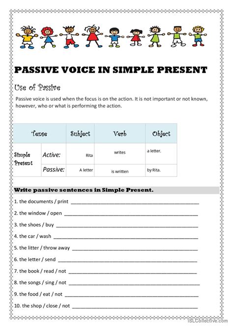 Past Simple Passive Worksheets