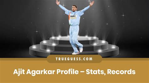 Ajit Agarkar Profile Stats Records Age And Career Info