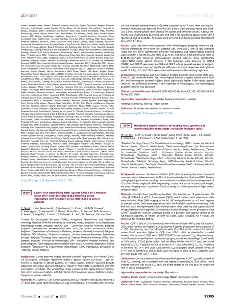 Pdf 1667p Multiplexed Spatial Analysis By Imaging Mass Cytometry To Immunologically