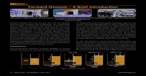 Pdf Forward Osmosis A Brief Introduction Jun 02 2020 · Membrane From A Region Of Lower