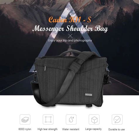 Caden K11 S Nylon Camera Messenger Bag With Removable Insert For Slr