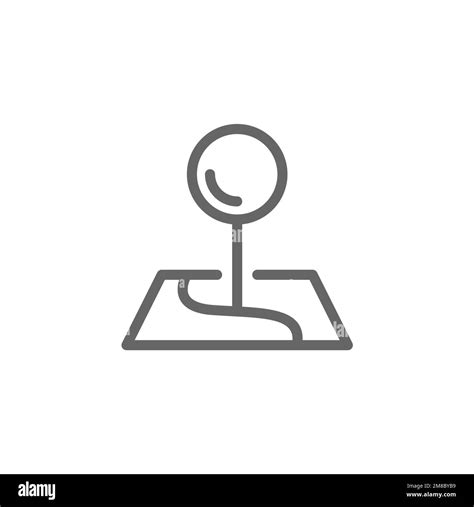 Location Line Icon App Interface Graphics Resource Vector