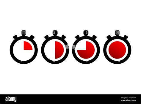 Timer Icons Stopwatch Symbols Flat Icons On White Background Vector Illustration Stock Vector