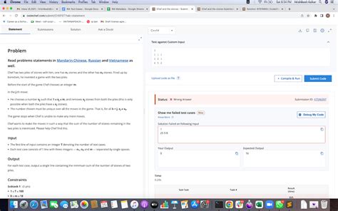 New Feature WA Test Cases Announcement CodeChef Discuss