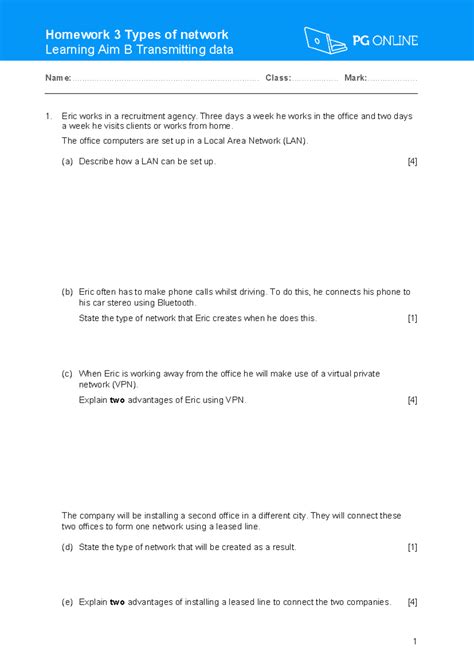 Topic 3 Homework 3 Summary Btec It Level 3 Homework 3 Types Of