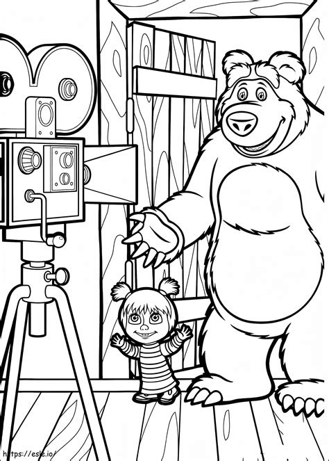 Masha 12 Coloring Page