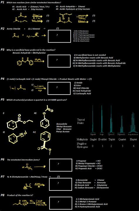 Solved P1 Which Two Reactions Form Similar Tetrahedral